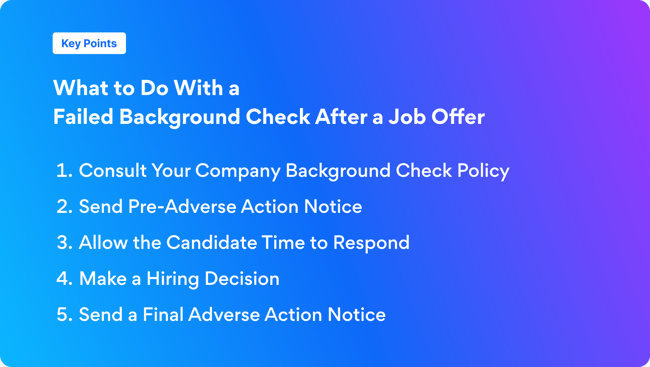 A Candidate Fails a Background Check: What’s Next?